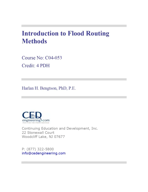 Introduction to Flood Routing Methods - AquaEnergy Expo Knowledge Hub