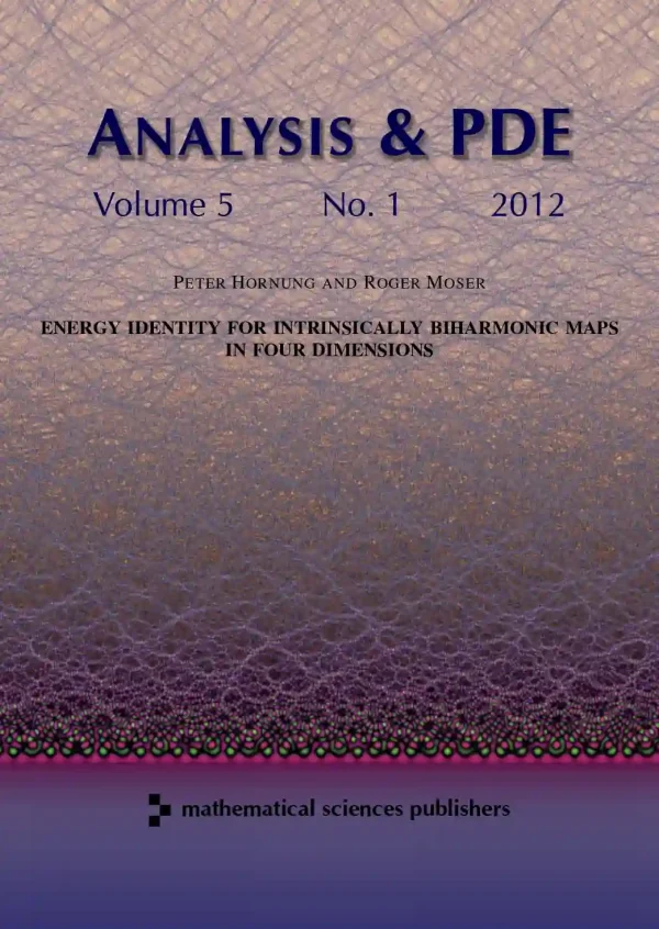 Energy Identity for Intrinsically Biharmonic Maps in Four Dimensions ...