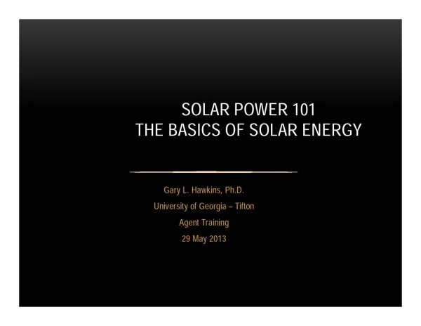 The Basics Of Solar Energy - AquaEnergy Expo Knowledge Hub